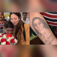 Emotional Tamannah Bhatia Breaks Down As Fan Gets Her Face Tattooed On Arm. Watch Viral Video ...