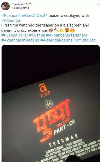 Pushpa: Allu Arjun fans go crazy watching Pushpa teaser in theatres ...