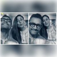 Laal Singh Chaddha co-stars Kareena Kapoor, Aamir Khan get goofy as they hop onto the 'feather ...