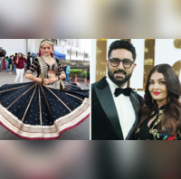 Photos of the Day: Rubina Dilaik rocks 31 kg lehengas, Abhishek ...