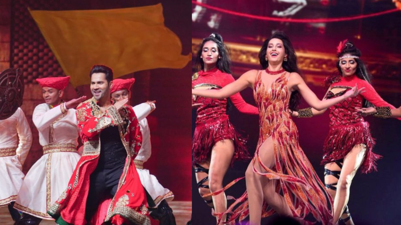 Iifa 2023 Nora Fatehi Sizzles On Stage In Sultry Red Dress Varun