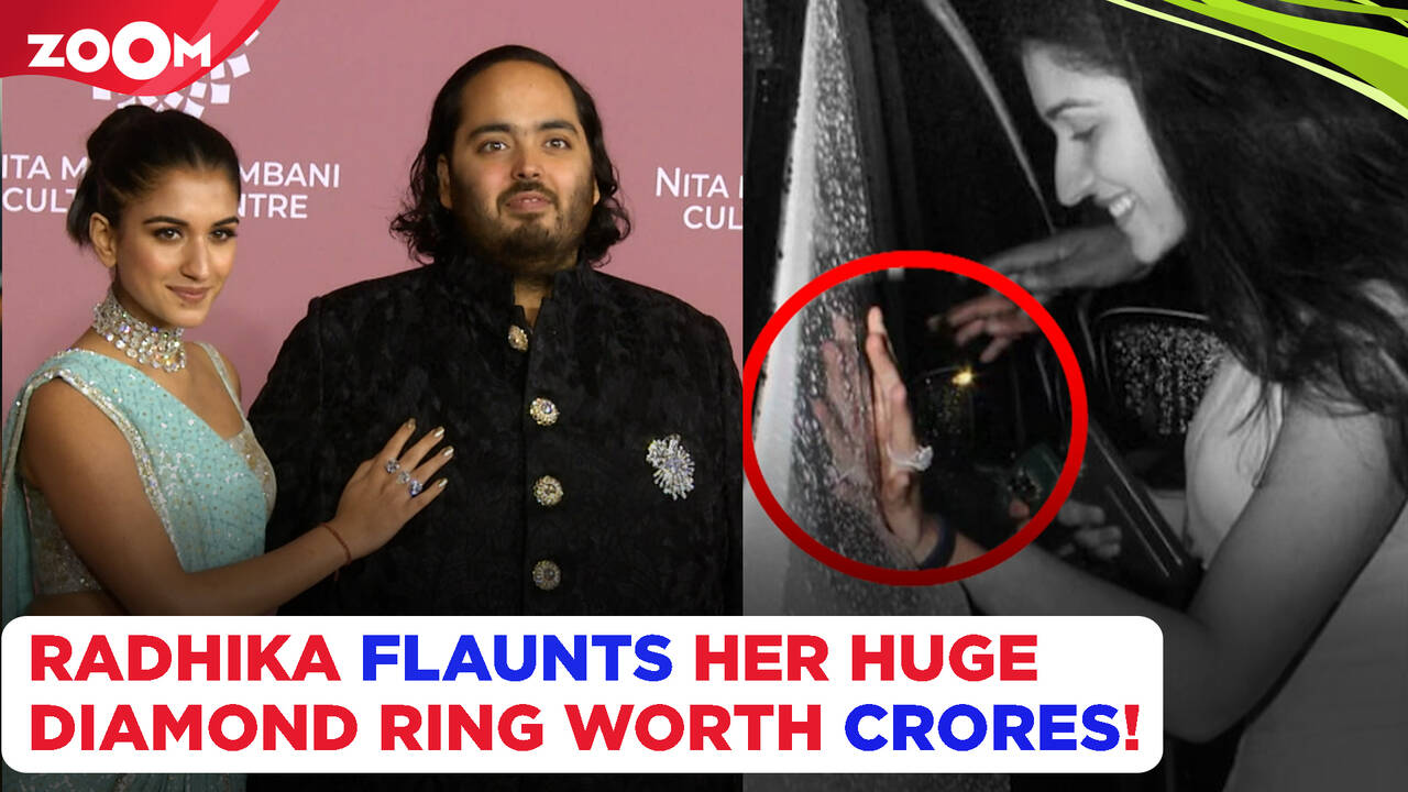 Akash Ambani's fiancé Radhika Merchant flaunts her huge DIAMOND ring ...