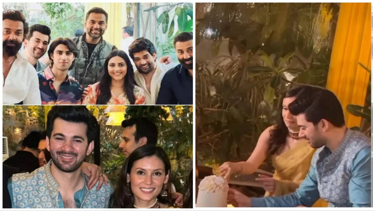 Karan Deol and Drisha Acharya's Cut Cake At roka ceremony-Watch Video ...