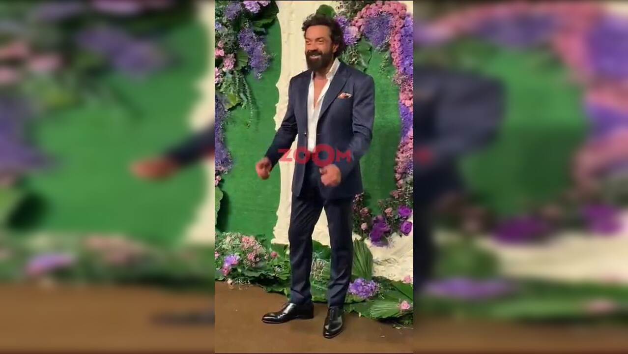 Bobby Deol looks DAPPER as he arrives at Karan Deol's reception party ...