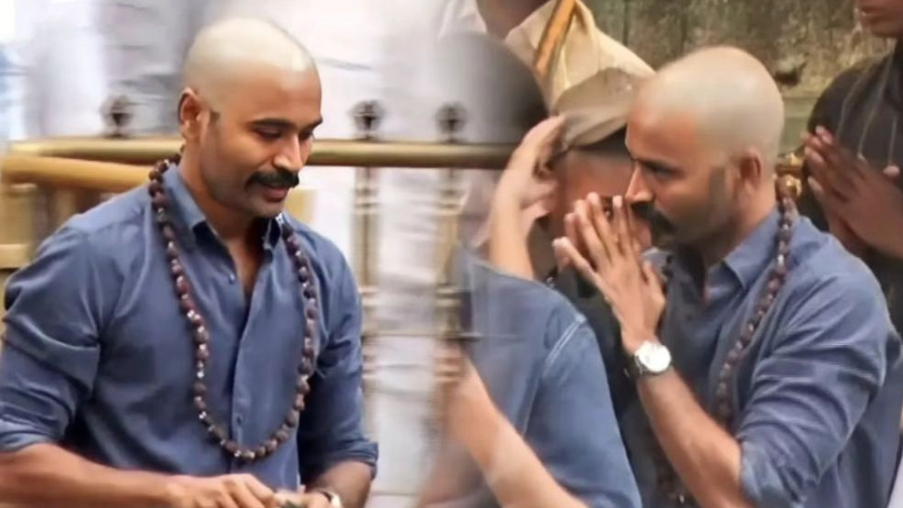Dhanush Debuts Bald Look At Tirupati Temple, Ahead Of D50's Shoot. Fans ...