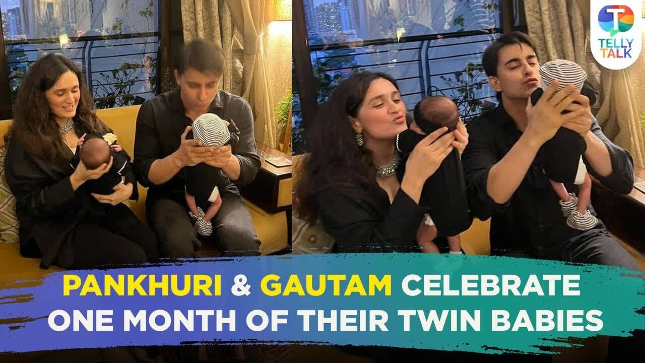 Pankhuri Awasthy और Gautam Rode ने अपने जुड़वां बच्चों की वन मंथ एनिवर्सरी मनाई, देखें वीडियो ...