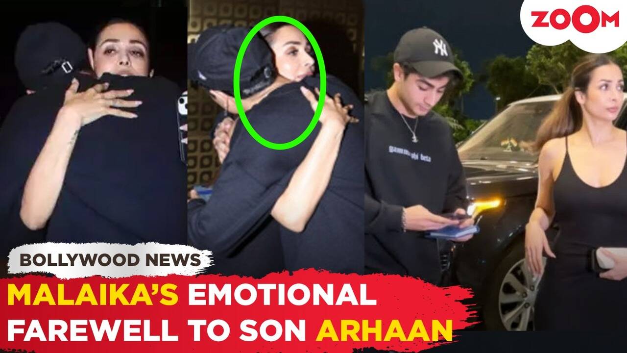 Malaika Arora gets EMOTIONAL as she bids farewell to her son Arhaan Khan at the airport, Videos ...
