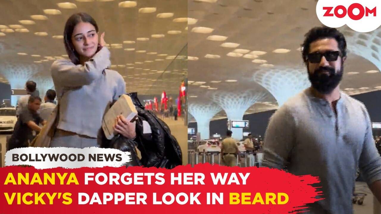 Ananya Panday gets CONFUSED at the airport | Vicky Kaushal leaves for ...