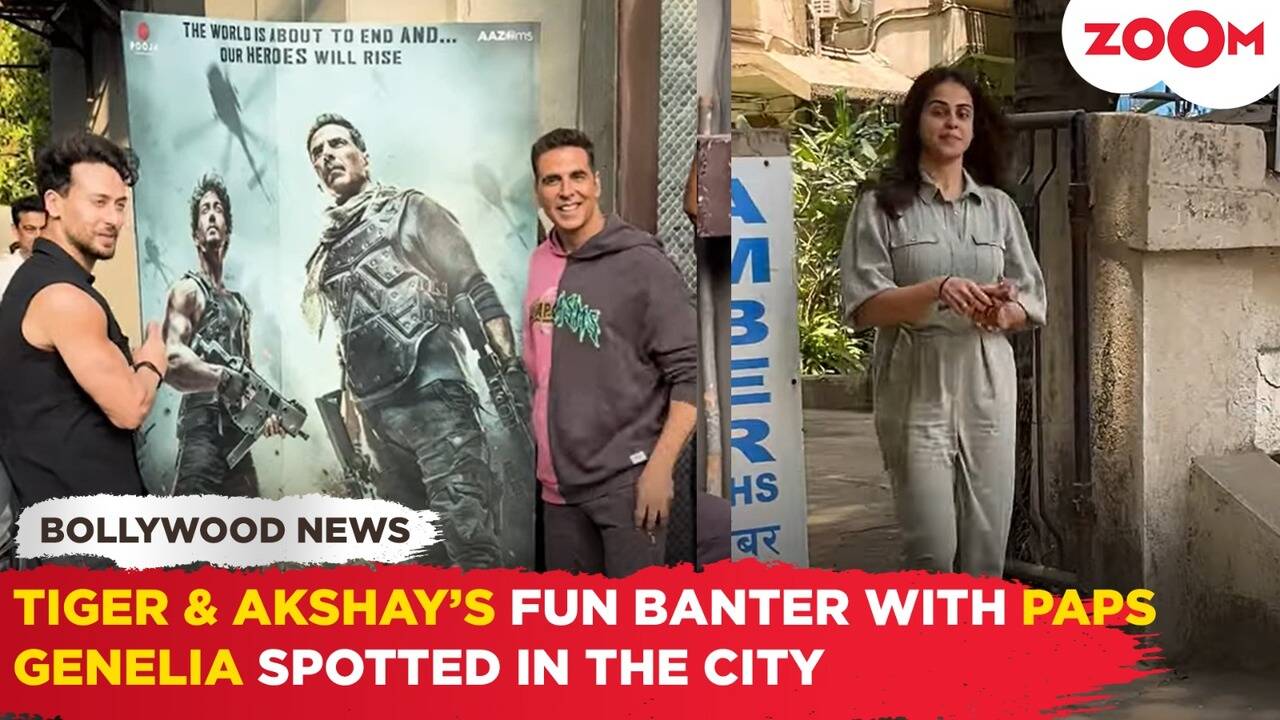 Akshay & Tiger with Bade Miyan Chote Miyan poster | Genelia Deshmukh's ...