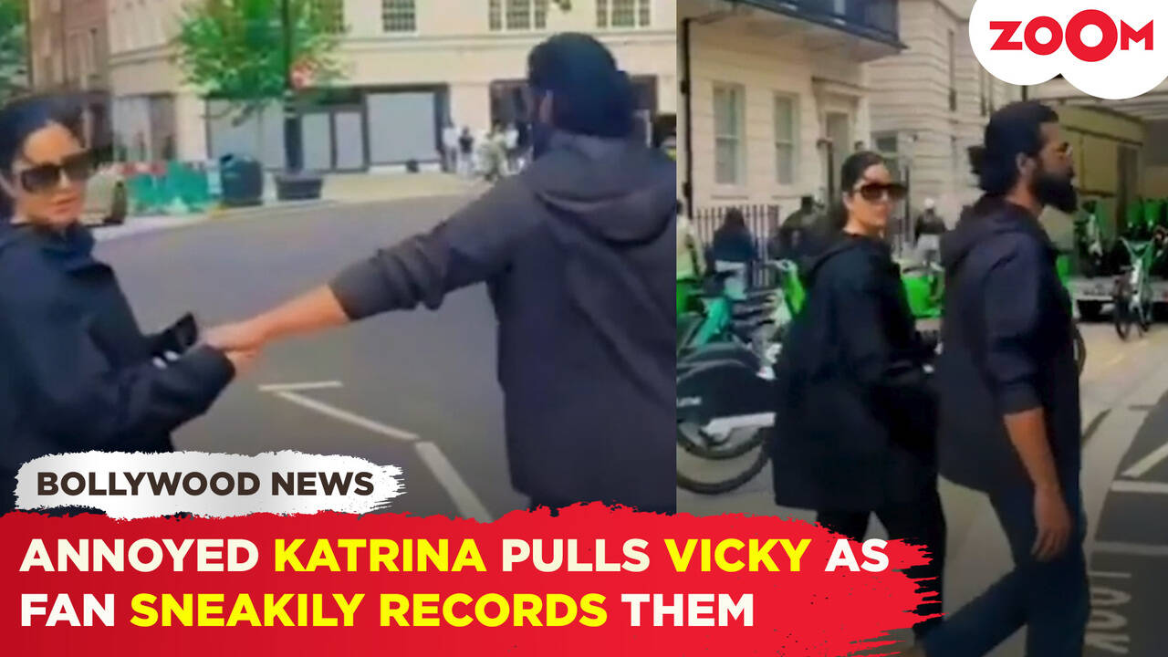 Katrina Kaif gets annoyed & pulls Vicky Kaushal as she spots a fan ...