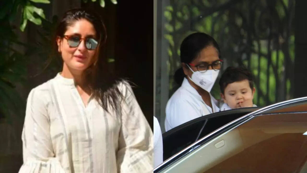 Kareena Kapoor's 8 month-old baby Jeh looks cute as a button biting his ...