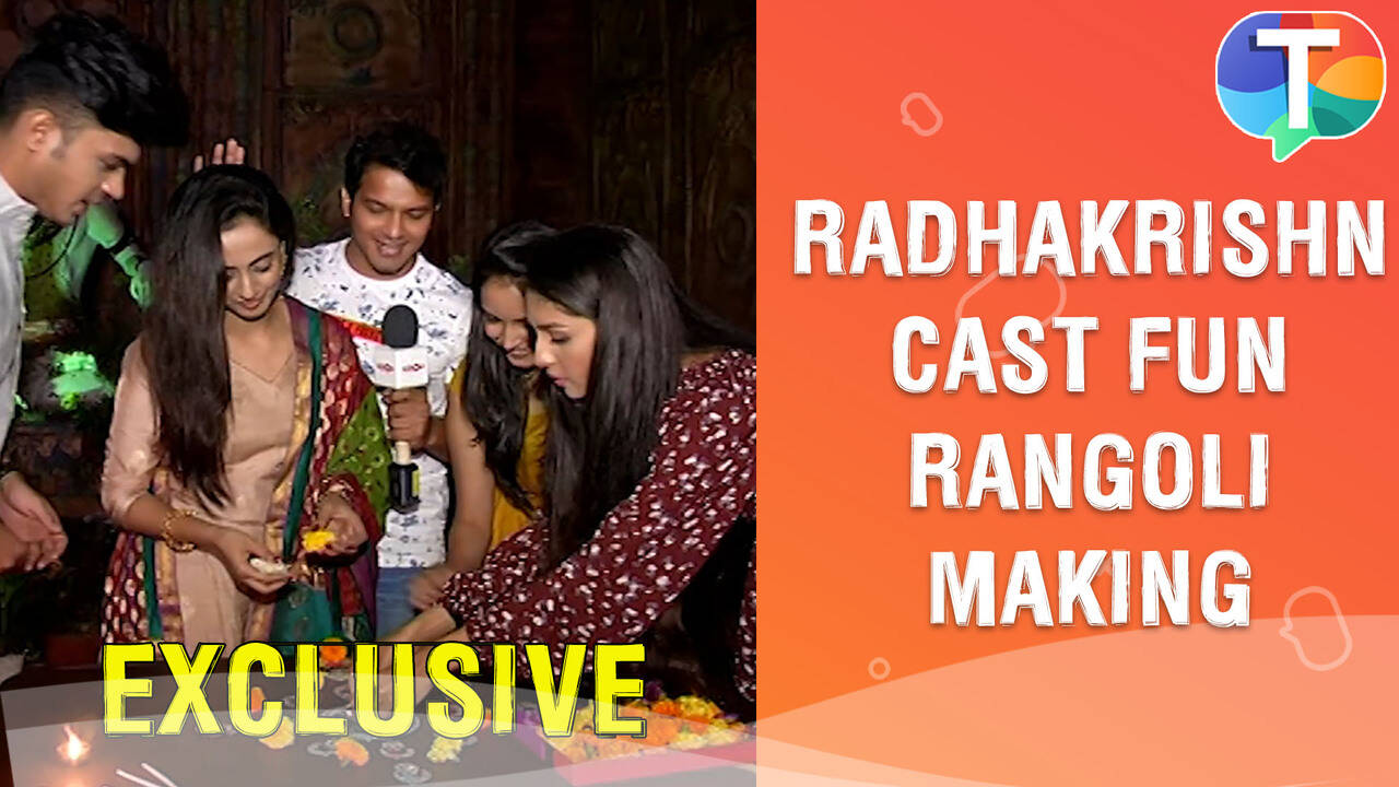 Radhakrishn's Balram, Rukmini & others make a beautiful rangoli ...