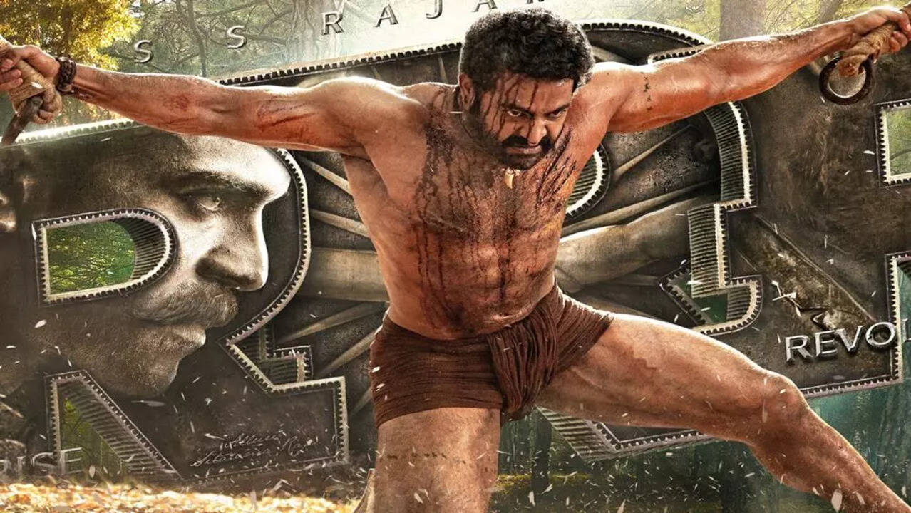 Jr NTR looks fierce as Bheem, all drenched in blood in new poster ...
