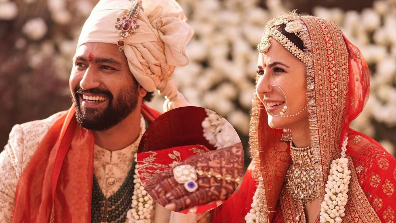 Bride Katrina Kaif flaunts dainty mangalsutra, wears stunning blue ... Bride Katrina Kaif flaunts dainty mangalsutra, wears stunning blue ...