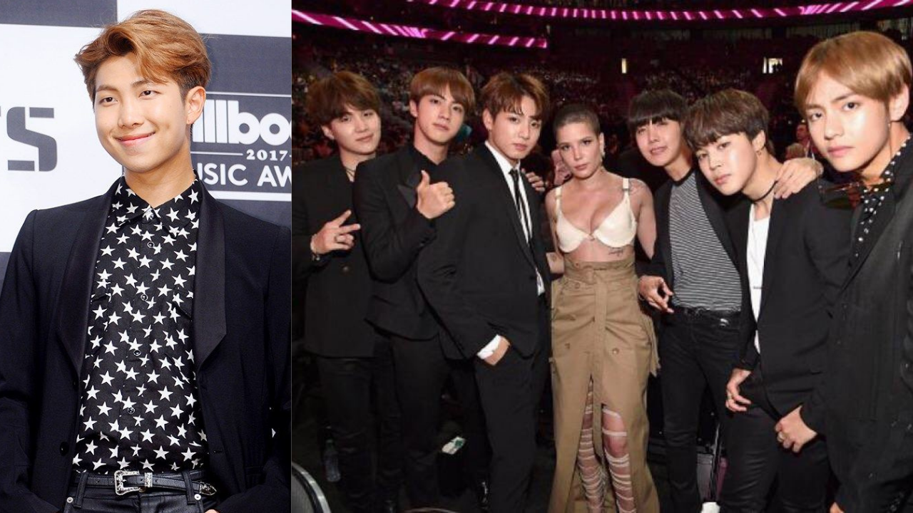 When RM asked ARMY to photoshop him in BTS' group picture with Halsey ...