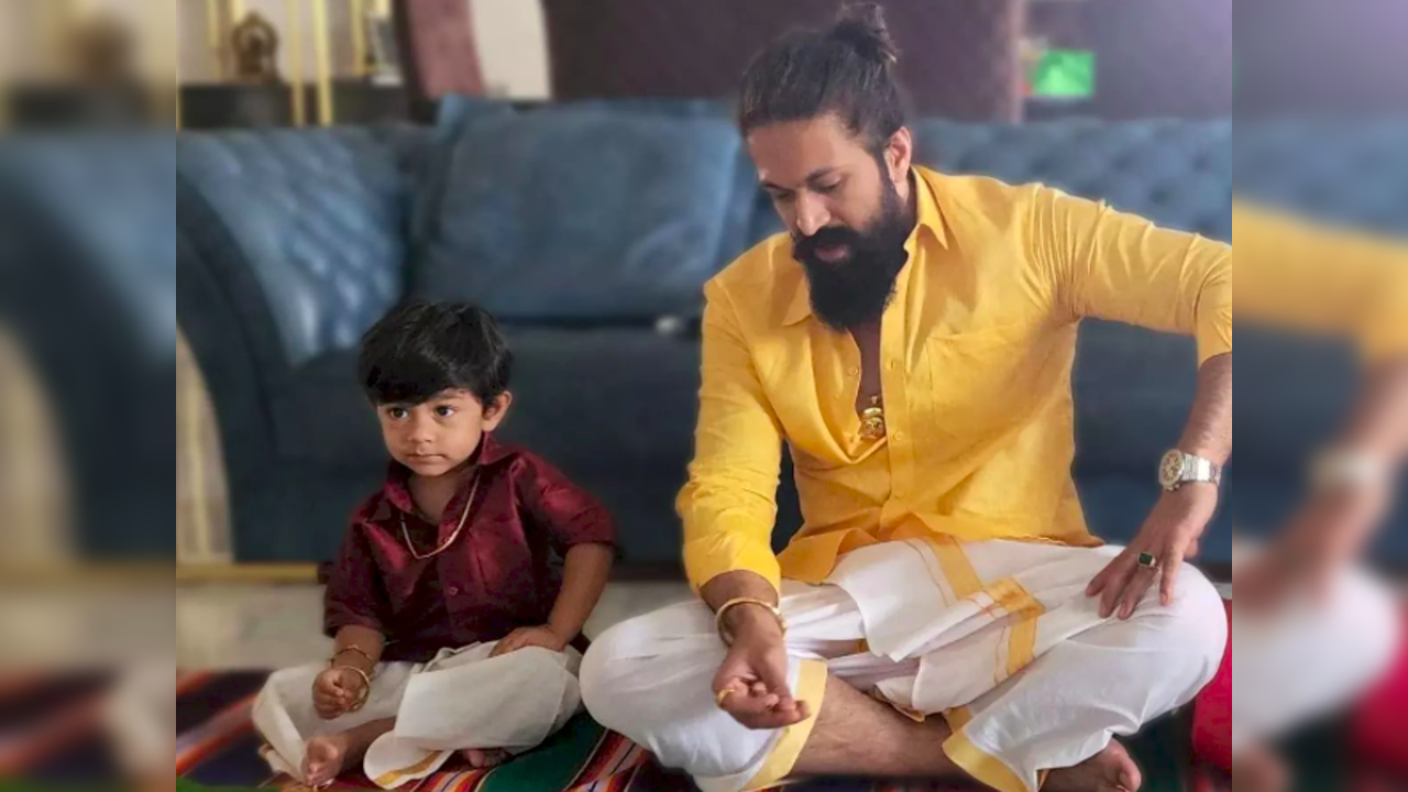 Yash: KGF: Chapter 2's Yash spends a 'wild' Wednesday with his kids and ...