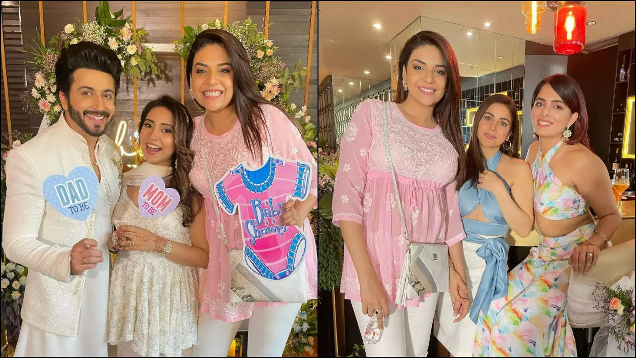 Kundali Bhagya actor Dheeraj Dhoopar twins with wife Vinny Arora at her ... Kundali Bhagya actor Dheeraj Dhoopar twins with wife Vinny Arora at her ...