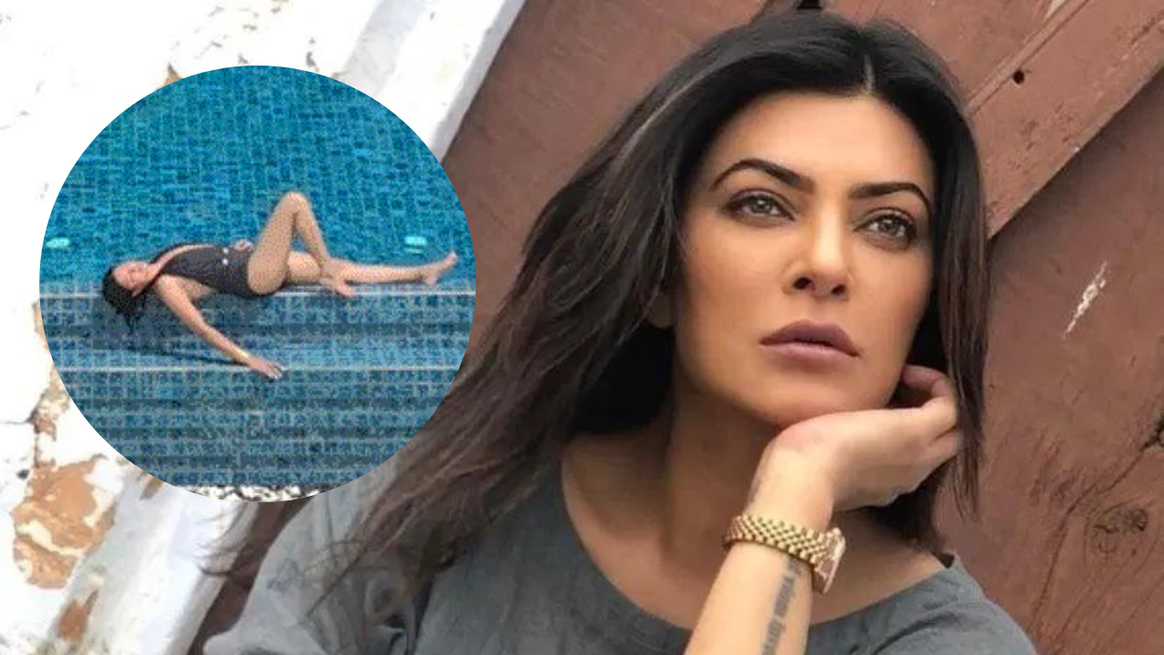 Sushmita Sen looks super hot in black monokini, takes a dip in infinity pool - WATCH, Celebrity ...