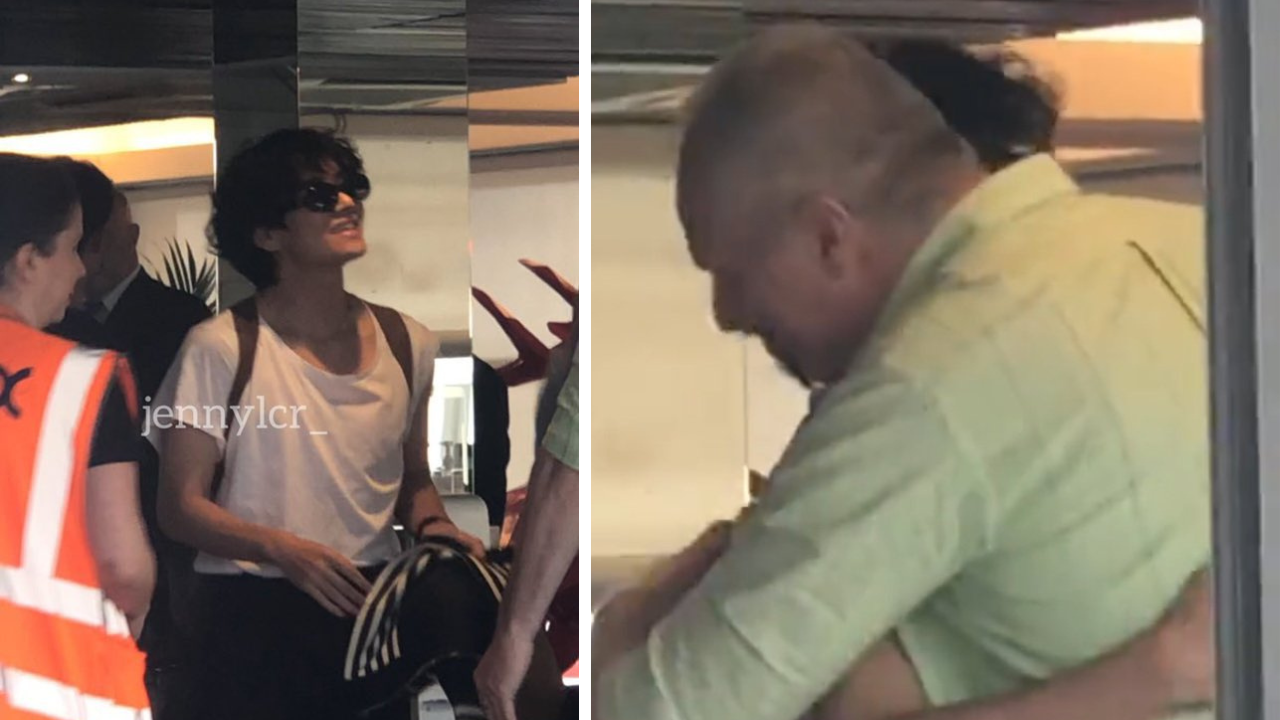 BTS' V gives his bodyguard in Paris a big hug as their time together ...