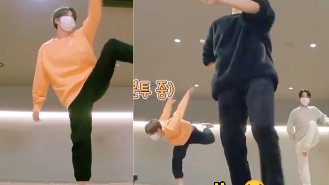 BTS' Jin gets chaotic with his Yoga stretches and the struggle is most ...