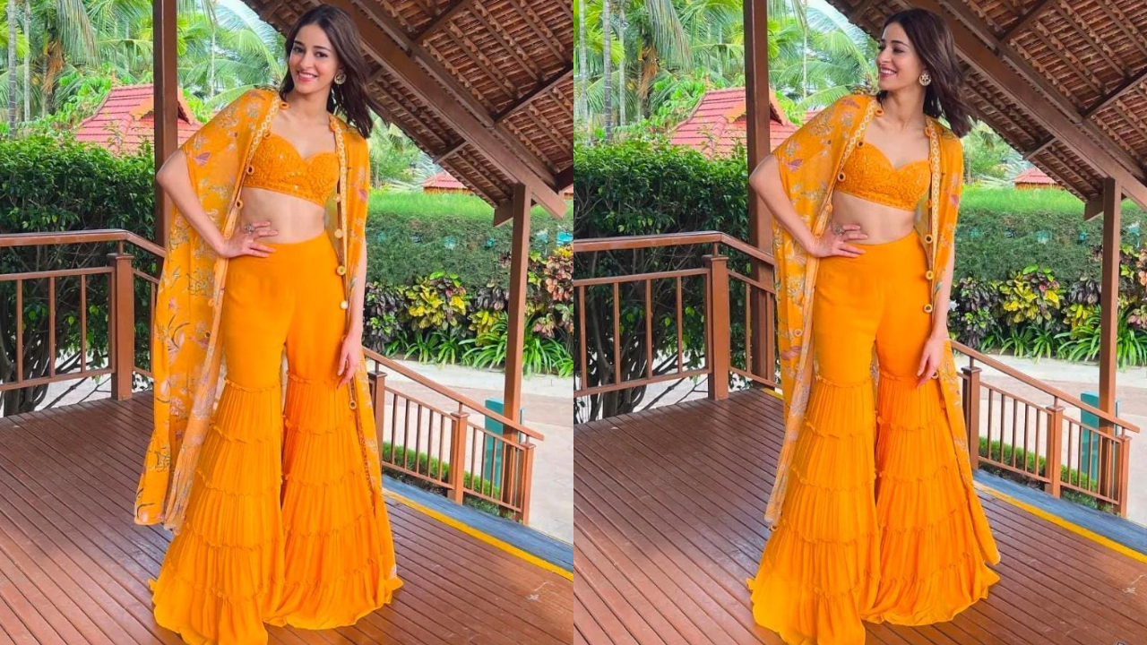 Liger actress Ananya Panday looks ethereal in poppy mango floral print ...