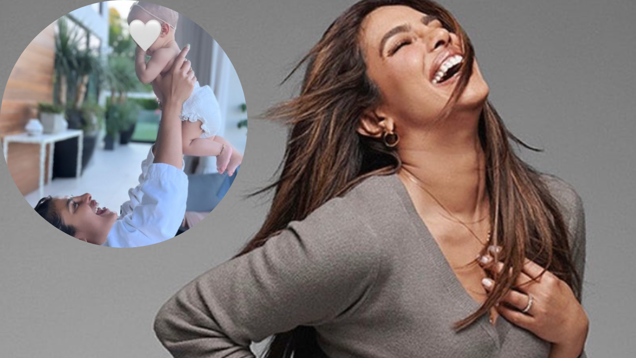 Priyanka: Priyanka Chopra holds daughter Malti as she spends happy time ...