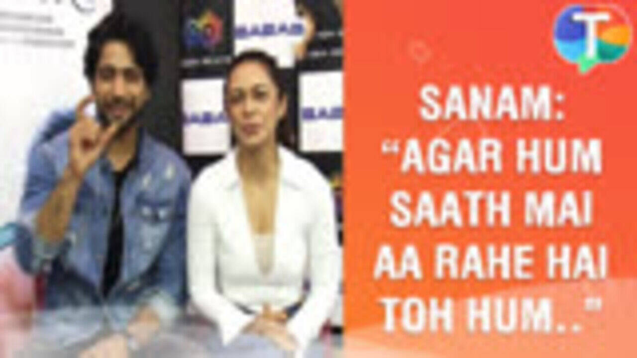 Sanam Johar and Abigail Pande on their music video “Rootha Re” as they ...