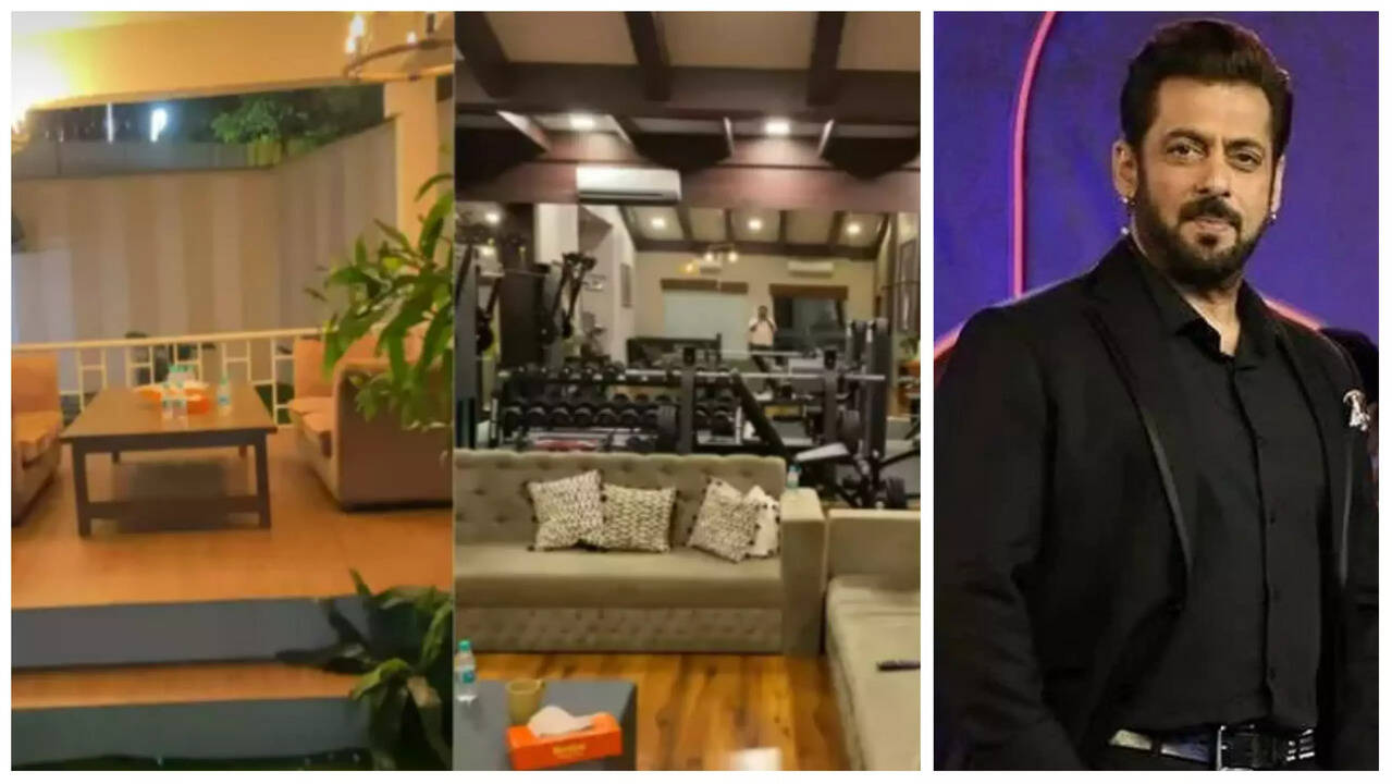 A video of Salman Khan's house from the sets of Bigg Boss 16- बिग बॉस 16 के सेट पर सलखान के घर ...