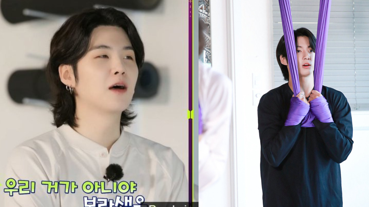 Suga exclaims 'Purple is not ours' as Jungkook wonders whether the yoga ...