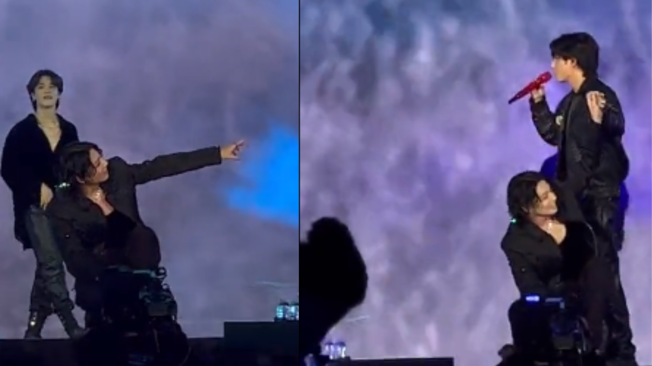 BTS' V slowly walks to hold Jungkook's hand mid-song and it's truly an ...