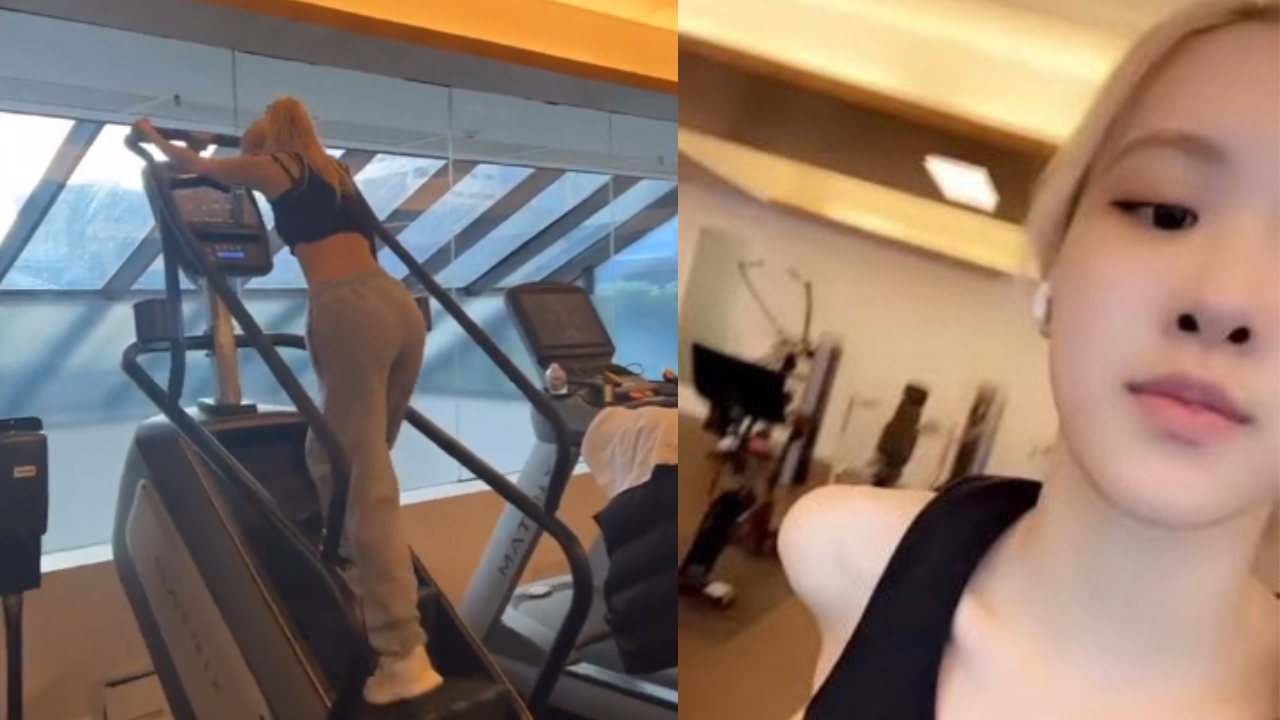 Blackpink's Rosé uses THIS to keep up the energy in gym and it is too ...