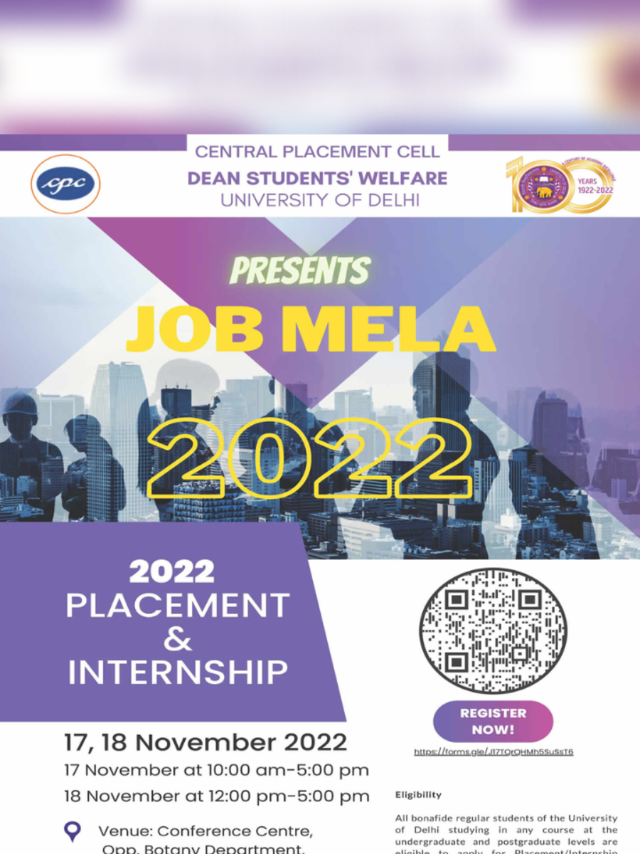 DU Job Mela 2022: Delhi University invites application for Job Mela ...