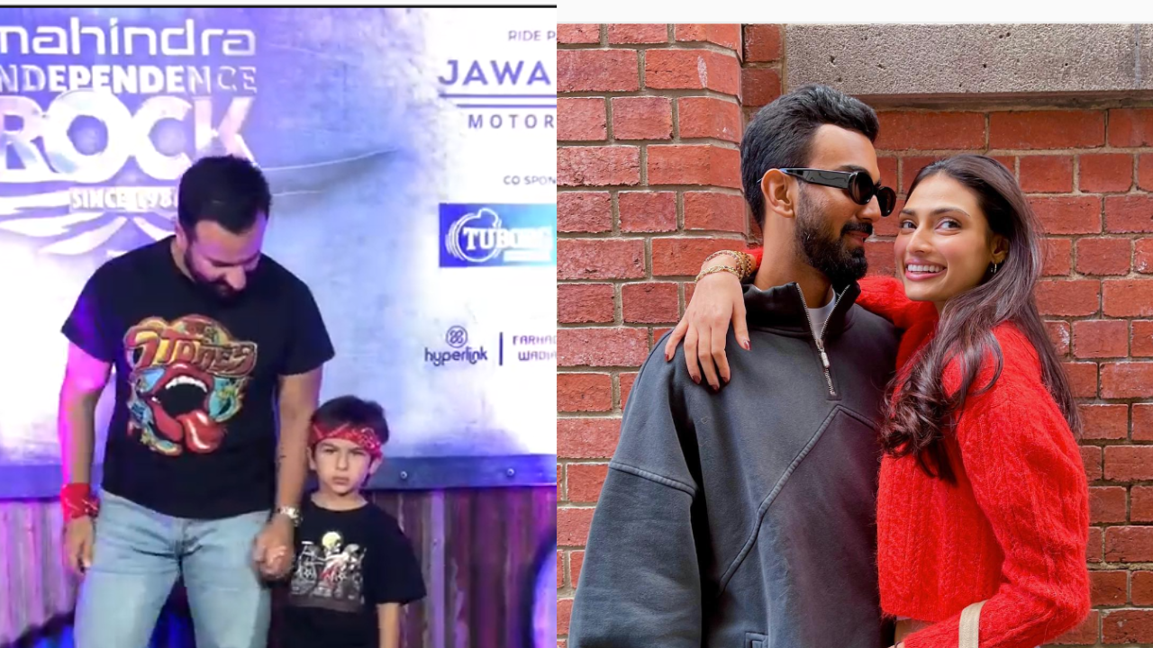 Photos of the day: Saif Ali Khan, Taimur snapped at rock concert, KL Rahul wishes Athiya Shetty ...