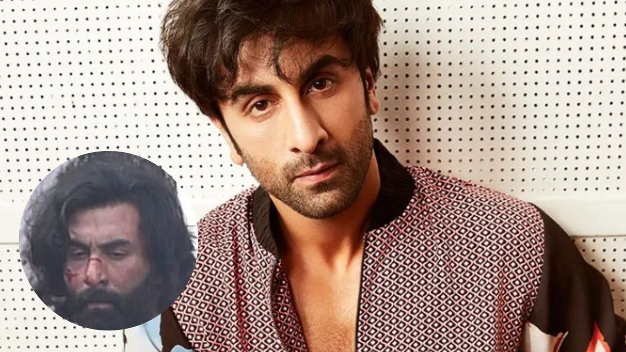 Ranbir Kapoor's Animal look leaked! Actor's bloodied face in BTS pic is ...