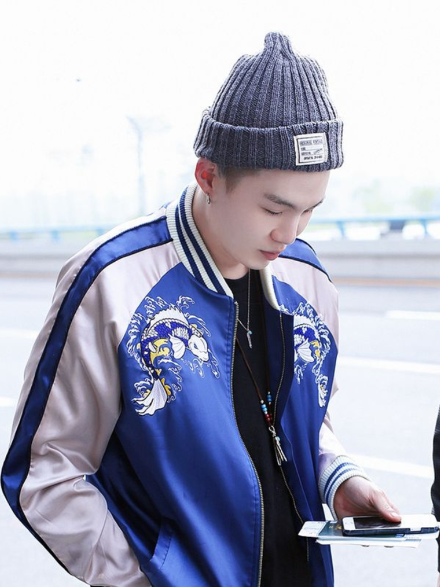 BTS star Suga's sporty jackets for winter
