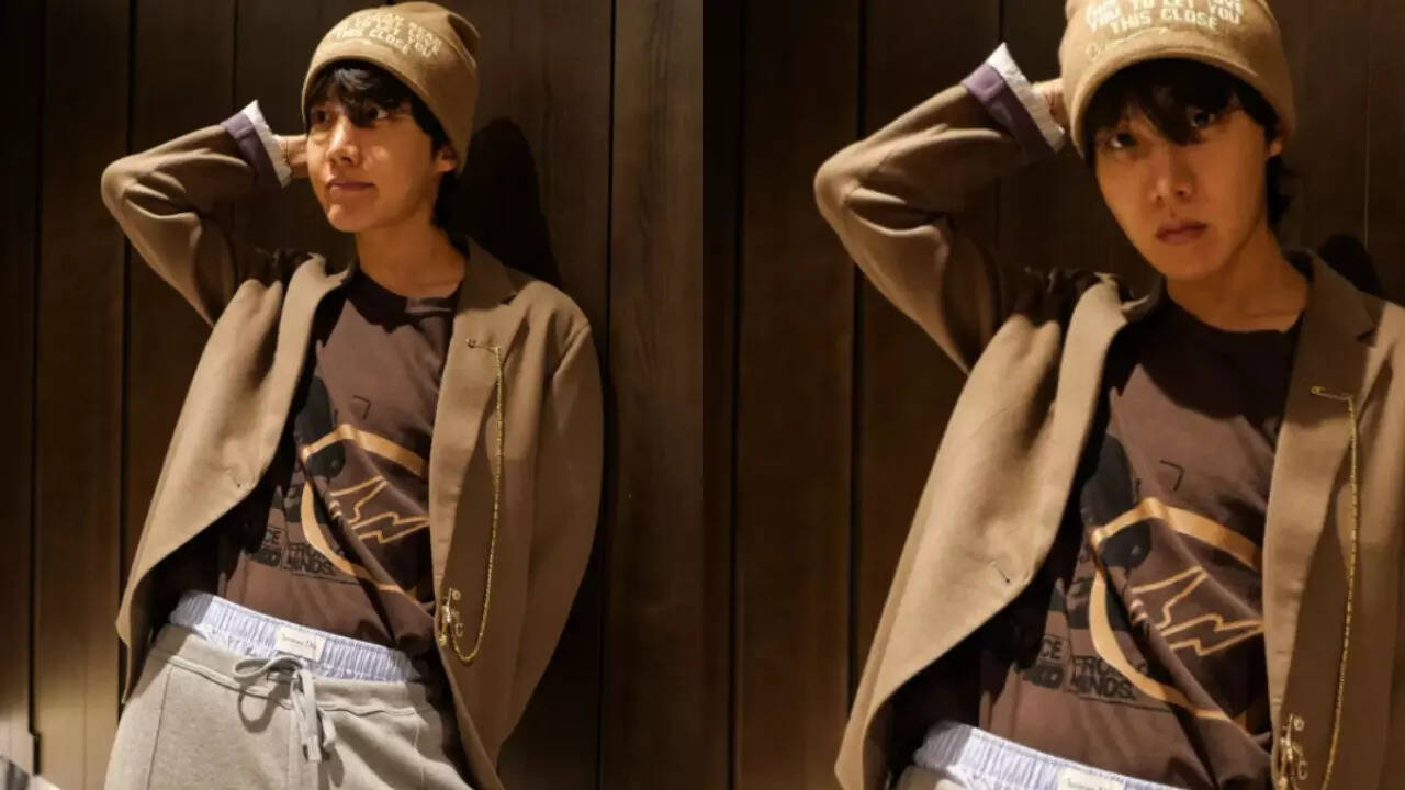 BTS' J-Hope sports boxers worth Rs 34,000 as he leaves for 2022 MAMA ...