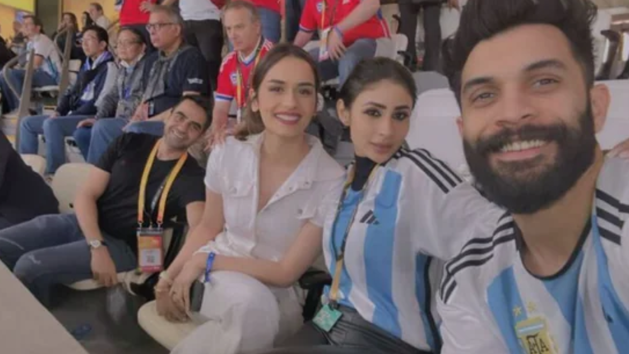 Mouni Roy-Suraj Nambiar spotted with rumoured couple Manushi Chhillar ...