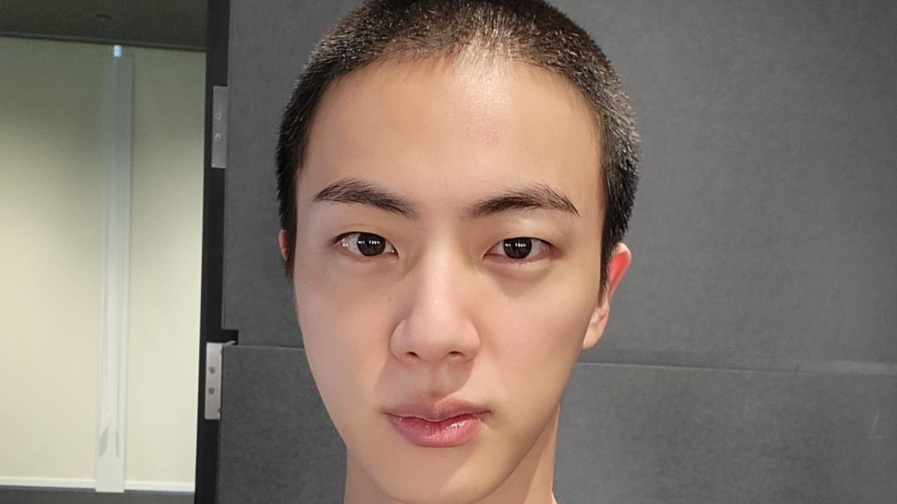 BTS star Jin's buzz cut look out, singer sports a sharp haircut ahead ...