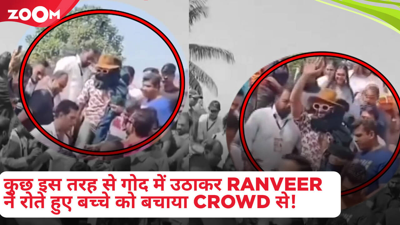 Ranveer Singh carries a crying child in his arms to PROTECT him from ...