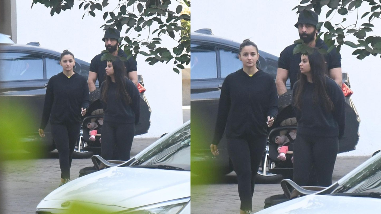 Alia Bhatt, Ranbir Kapoor step out with baby Raha for morning walk. See ...