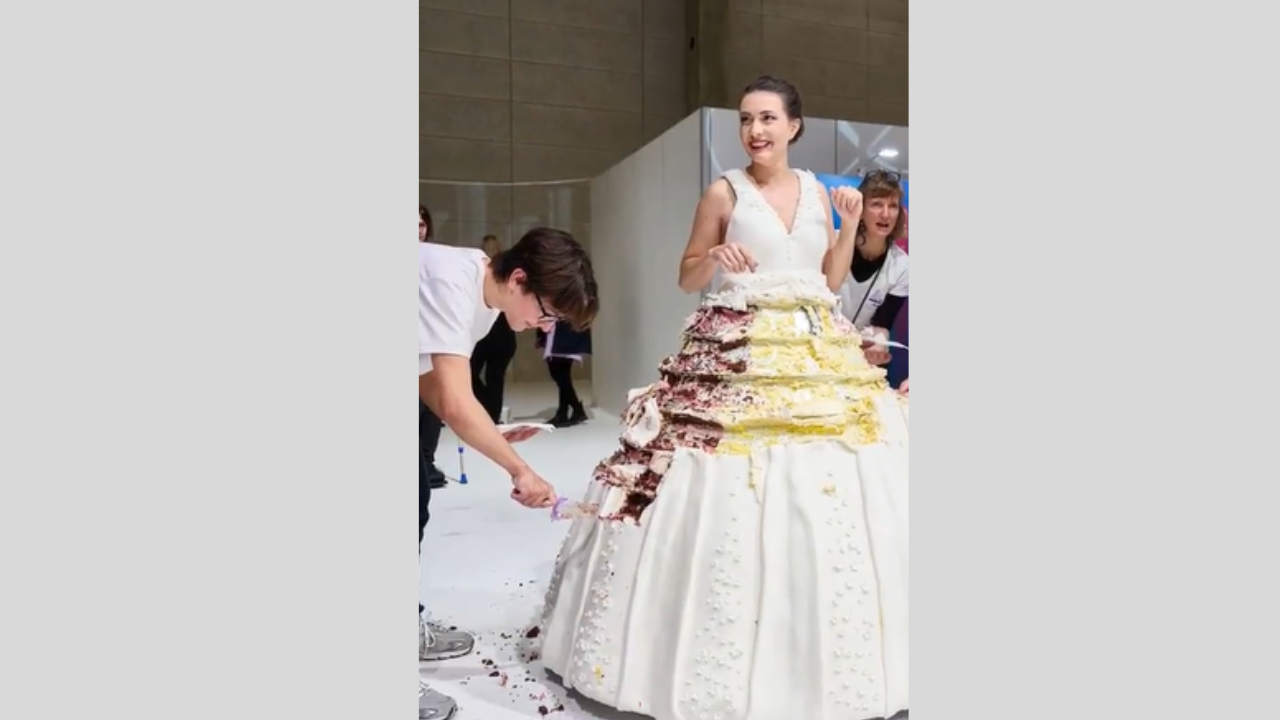 Draped in cake! Swiss baker makes her place in Guinness World Records ...