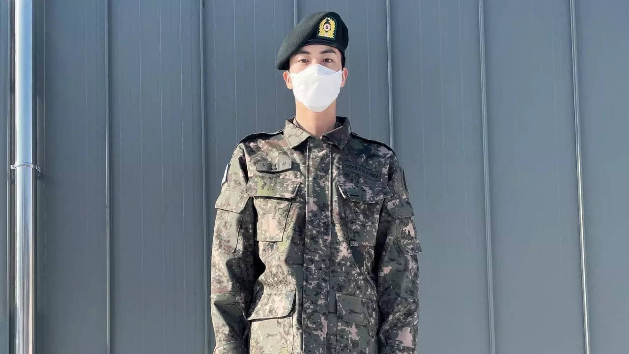 BTS' Jin promoted to Private First Class in the military. Fans scream ...