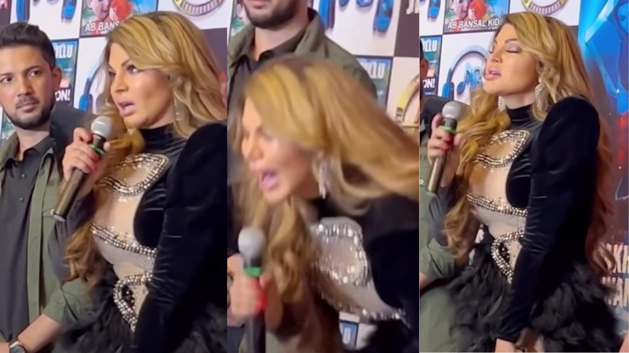 Rakhi Sawant Jhootha screams and breaks down at song launch event. Says ... Rakhi Sawant Jhootha screams and breaks down at song launch event. Says ...