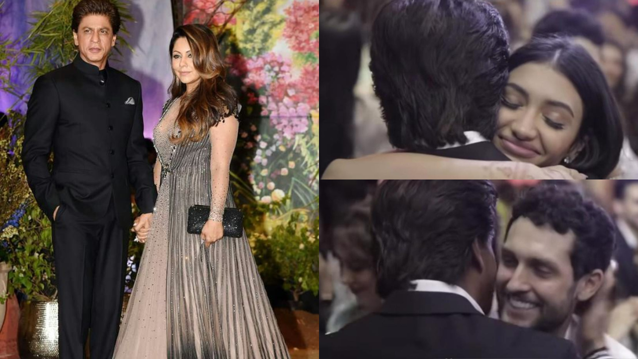 Shah Rukh Khan hugs Alanna Panday, Ivor McCray after wedding. Video ...