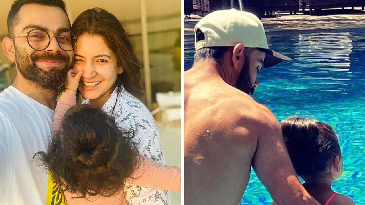 Daddy Virat Kohli Enjoys Pool Time With Baby Vamika. Anand Ahuja's Reaction Is All Of Us ...
